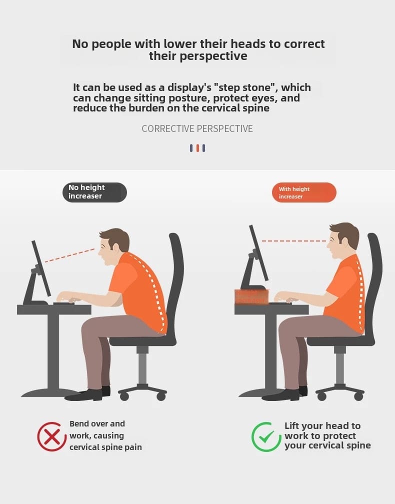Wooden Monitor Riser Stand – Desktop Shelf with Storage | Ergonomic ...