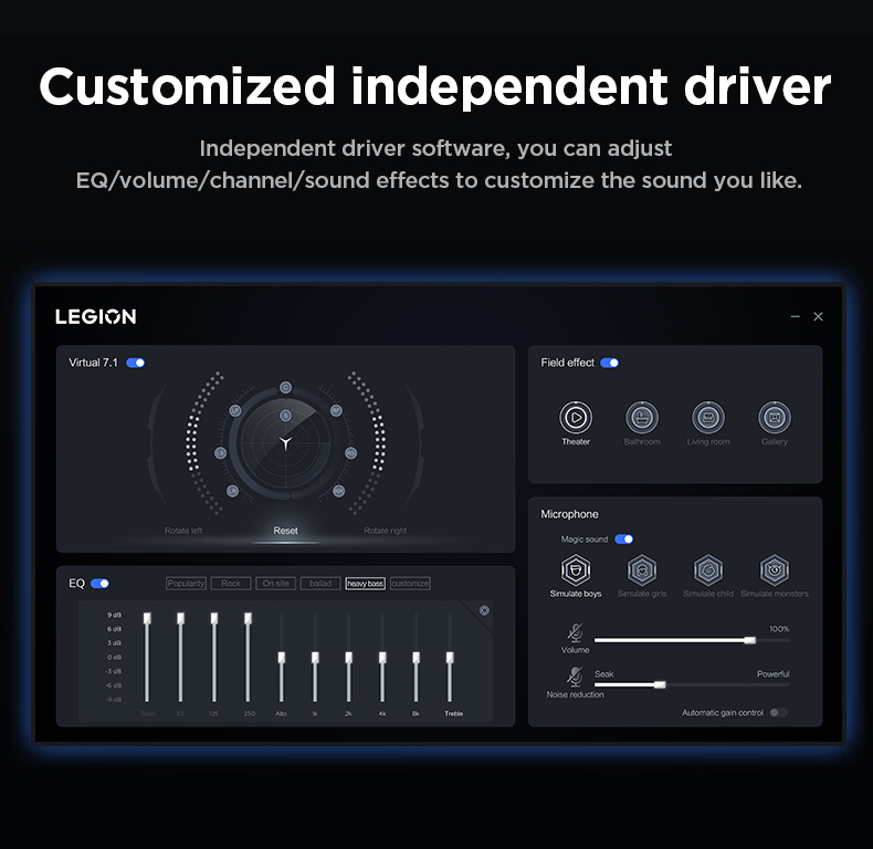 Lenovo LEGION H5 Bluetooth Wireless Over Ear Gaming Ergonomic Headphone ...