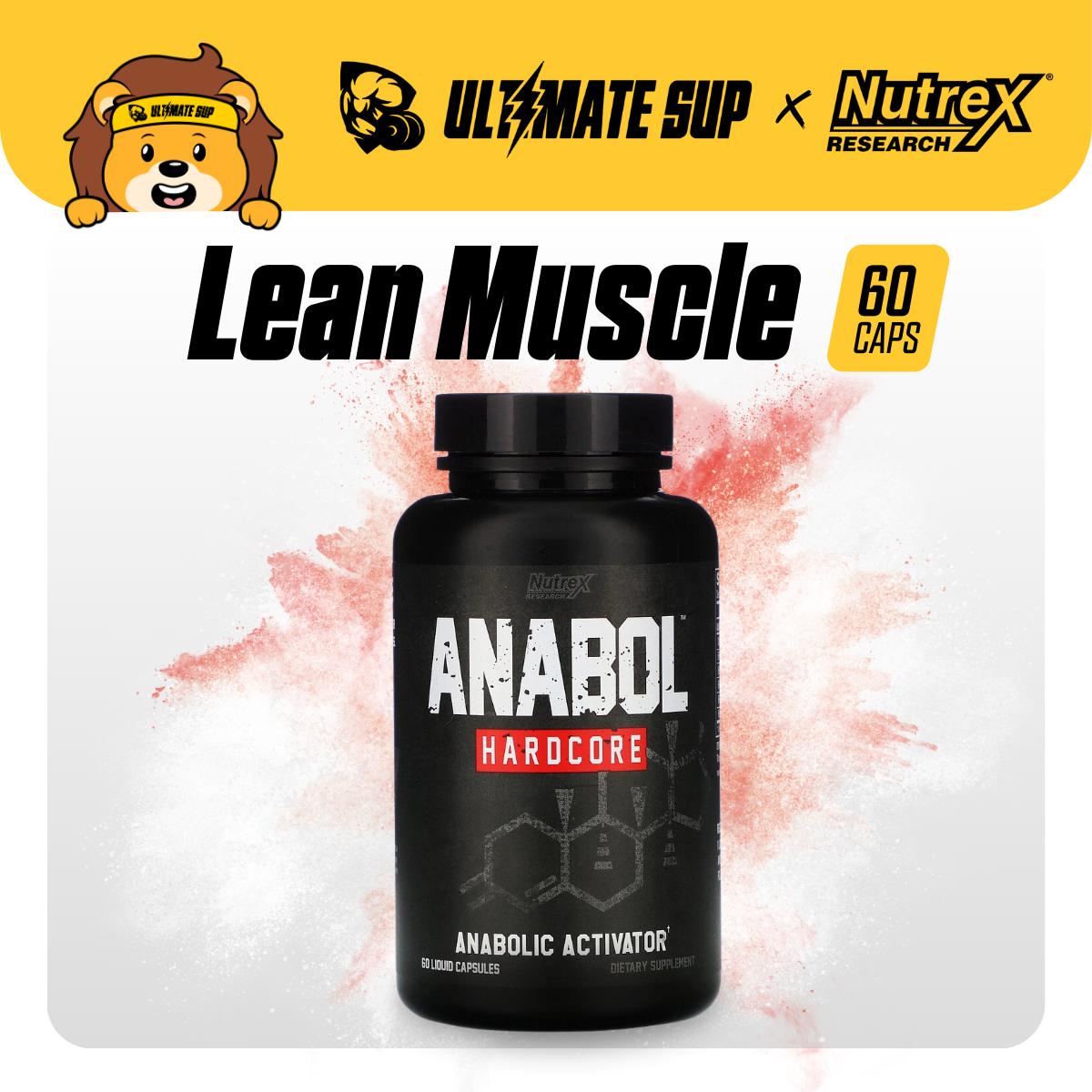 Nutrex Research, Anabol Hardcore To Build Muscle, Anabolic Activator ...