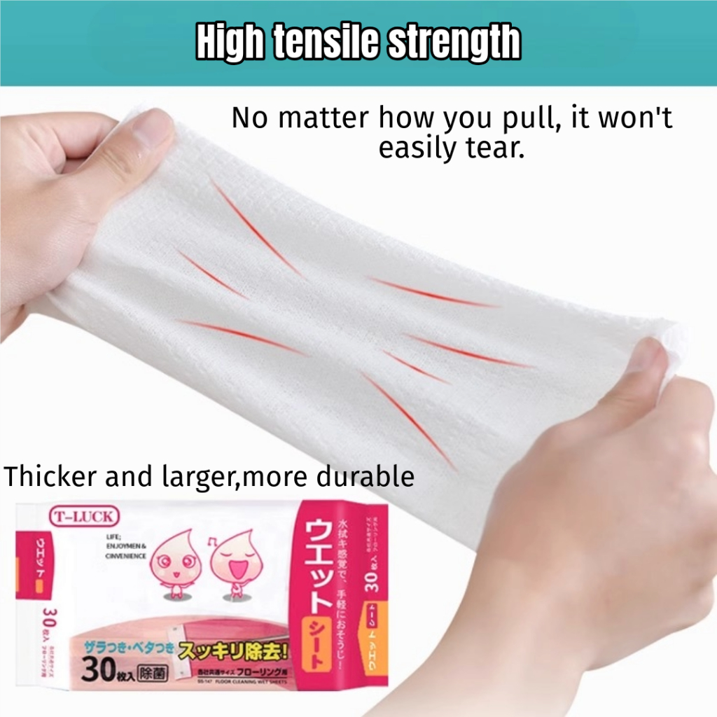 (Wet/Dry) Dust removal Floor Wipe & mop (20/30)pcs | Shopee Singapore