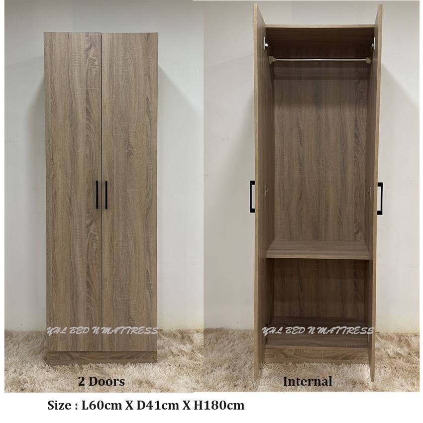 YHL Cheapest 2 Feet 2 Doors / 3 Feet 3 Door Wardrobe (Free Installation ...