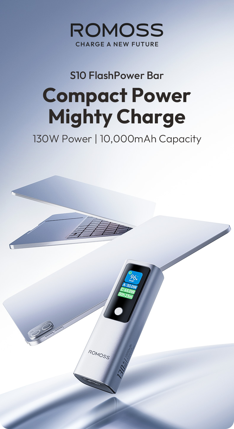 Romoss PPU-10 1000mAh PD100W Type-C Two-Way Super Fast Charging Qc 3.0 ...