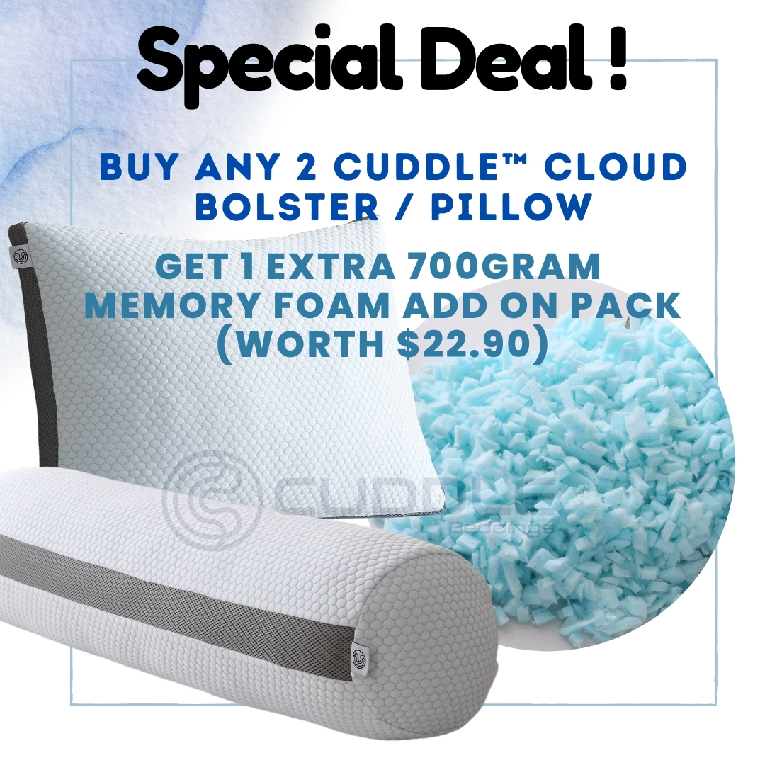 Cuddle™ Cloud XL Bolster/ Extra Long Bolster/ Shredded Memory Foam ...