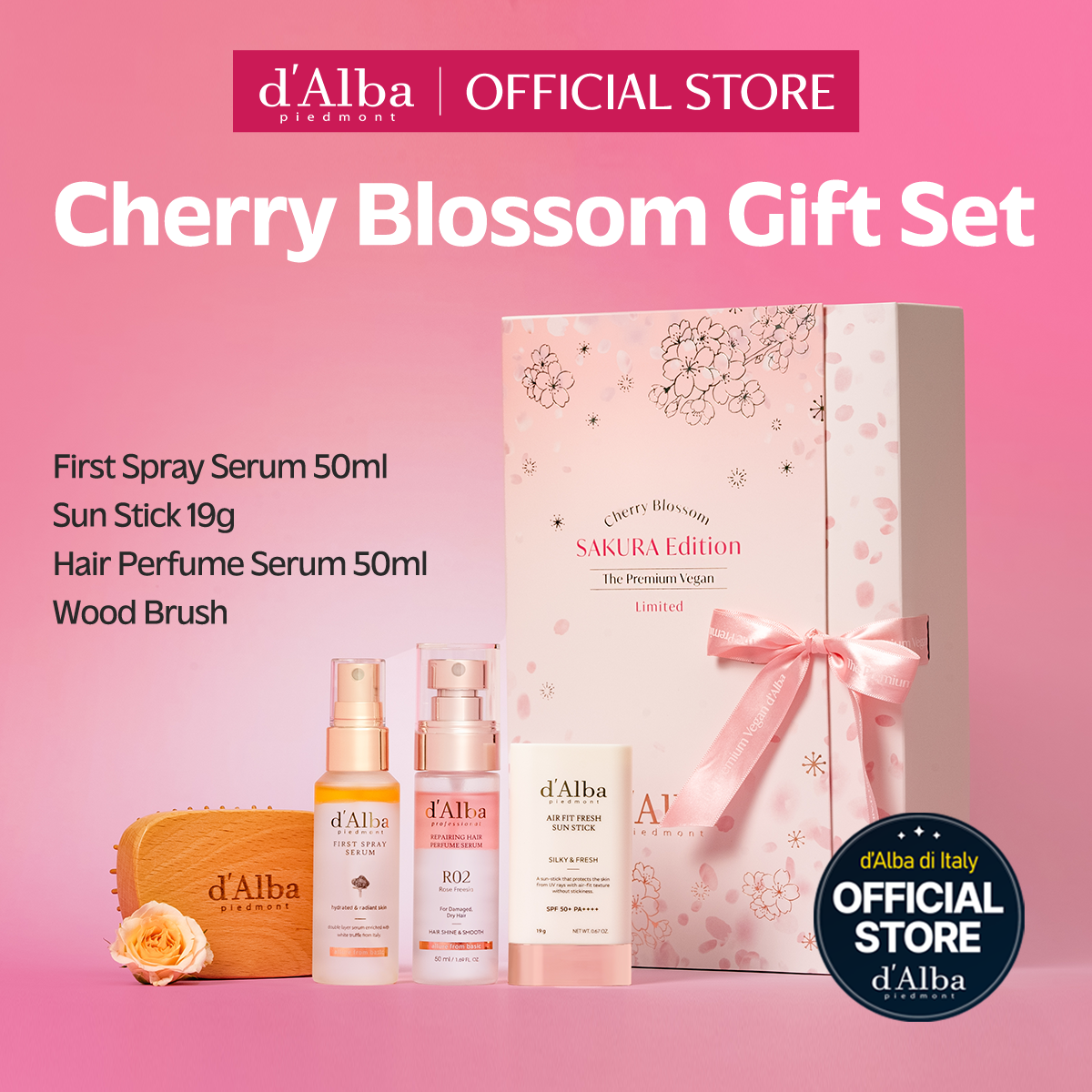 [d'Alba OFFICIAL] d'Alba Cherry Blossom Gift Set (First Spray Serum ...