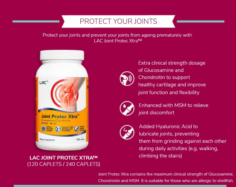 [LAC JOINTS] Joint Protec Xtra - Glucosamine Chondroitin + MSM + HA ...