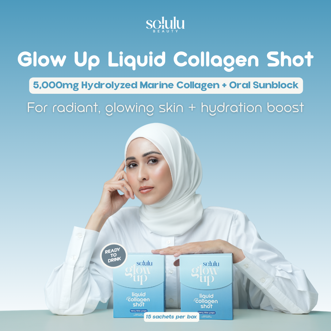 Solulu Glow Up Liquid Collagen Shot + Oral Sunblock | 15 sachets per ...
