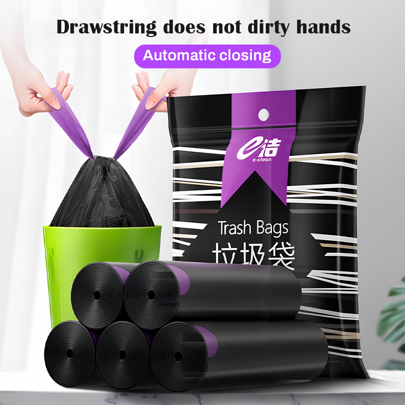 【SG】Handle Garbage Bag/Ultra Thick Drawstring Trash Bag/Thickened ...