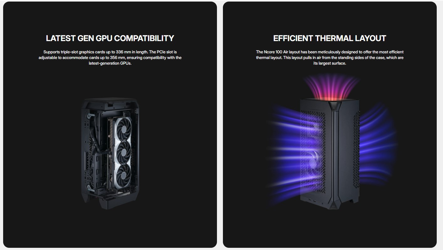 Cooler Master NCORE 100 AIR ITX CASE NR100-KNNN-S00 / NR100-WNNN-S00 ...