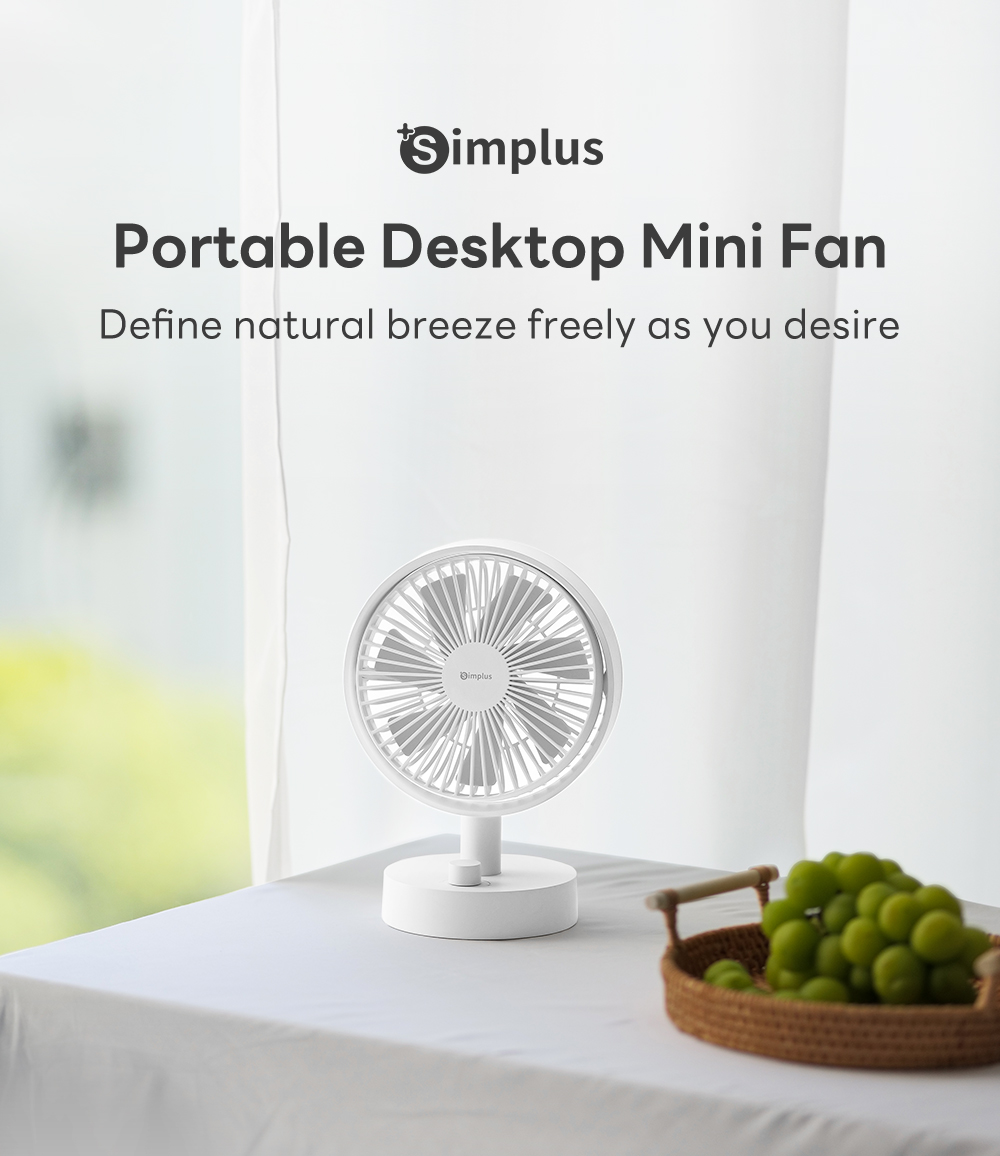Simplus Desktop Fan | Portable Fan | Stepless Speed Control | Wide ...
