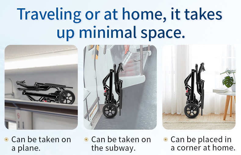 KANEBIO Lightweight Foldable Wheelchair Pushchair | Ultra Compact, Easy ...