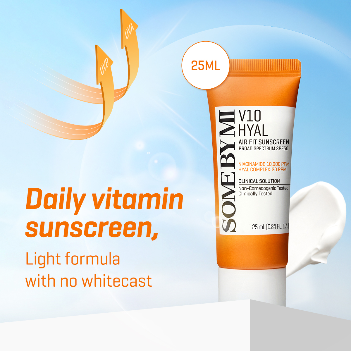 [SOMEBYMI] V10 Hyal Air Fit Sunscreen 25ml Broad Spectrum SPF50 ...