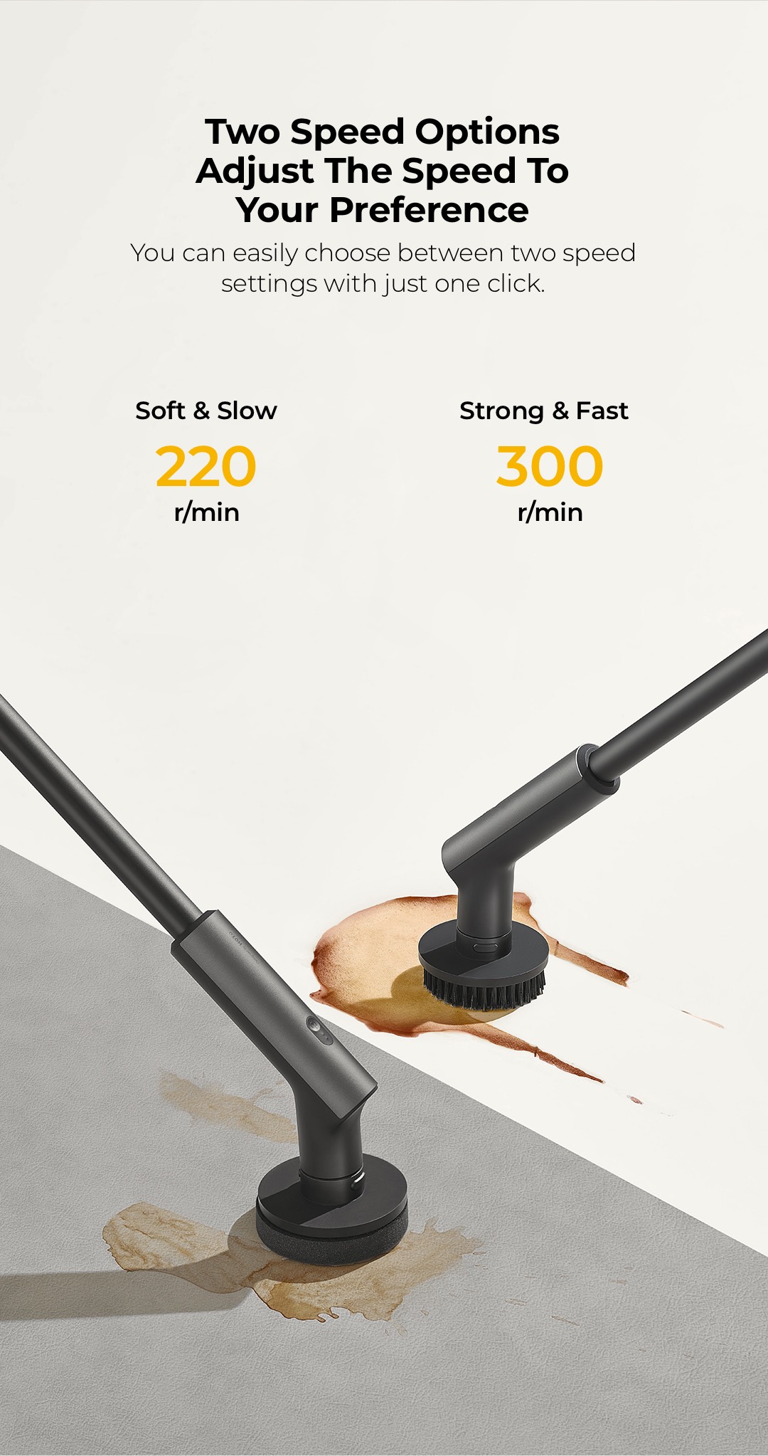 HOTO Multi-Brush Electric Spin Scrubber - Dual Speed, Multi Brushes ...