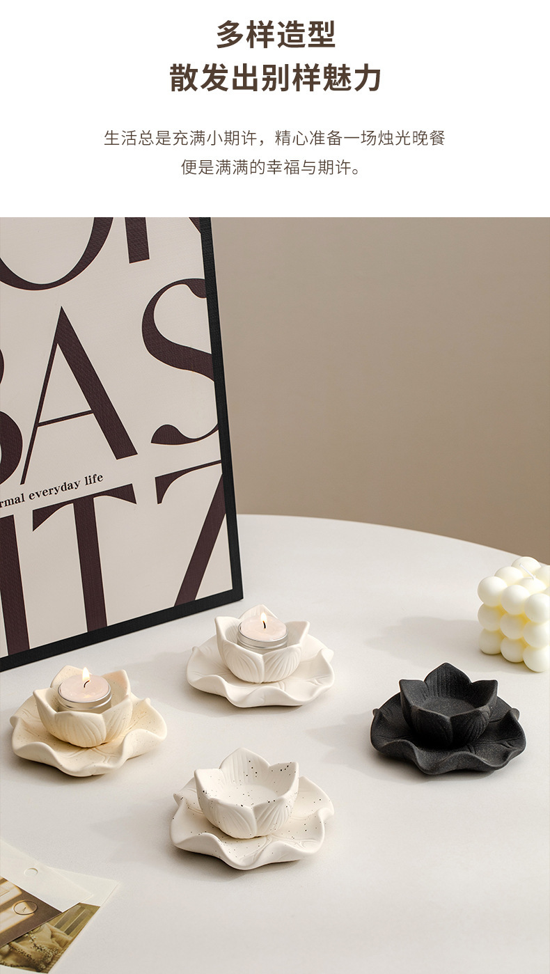 Ceramic Made Lotus Tealight Candle Stand / Holder for 4 hours and below ...
