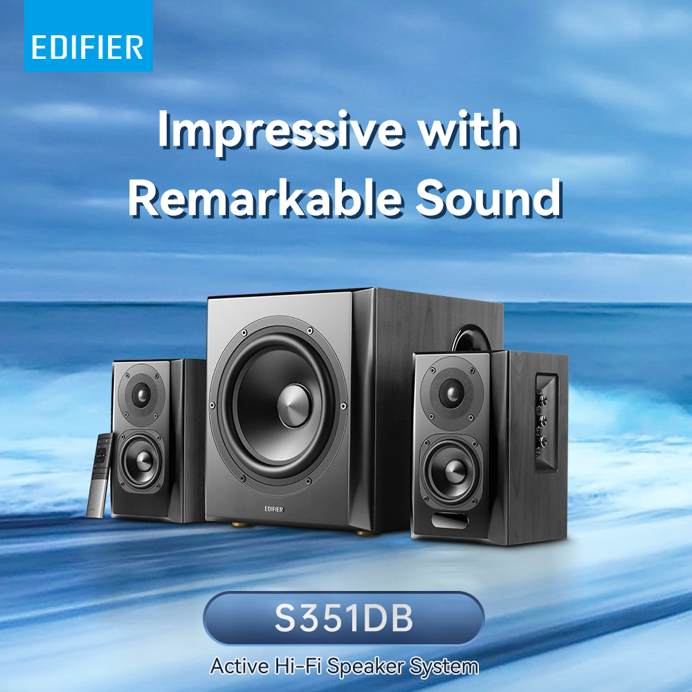 Edifier S351DB 2.1 Speaker With Bluetooth 150W - Black | Shopee Singapore