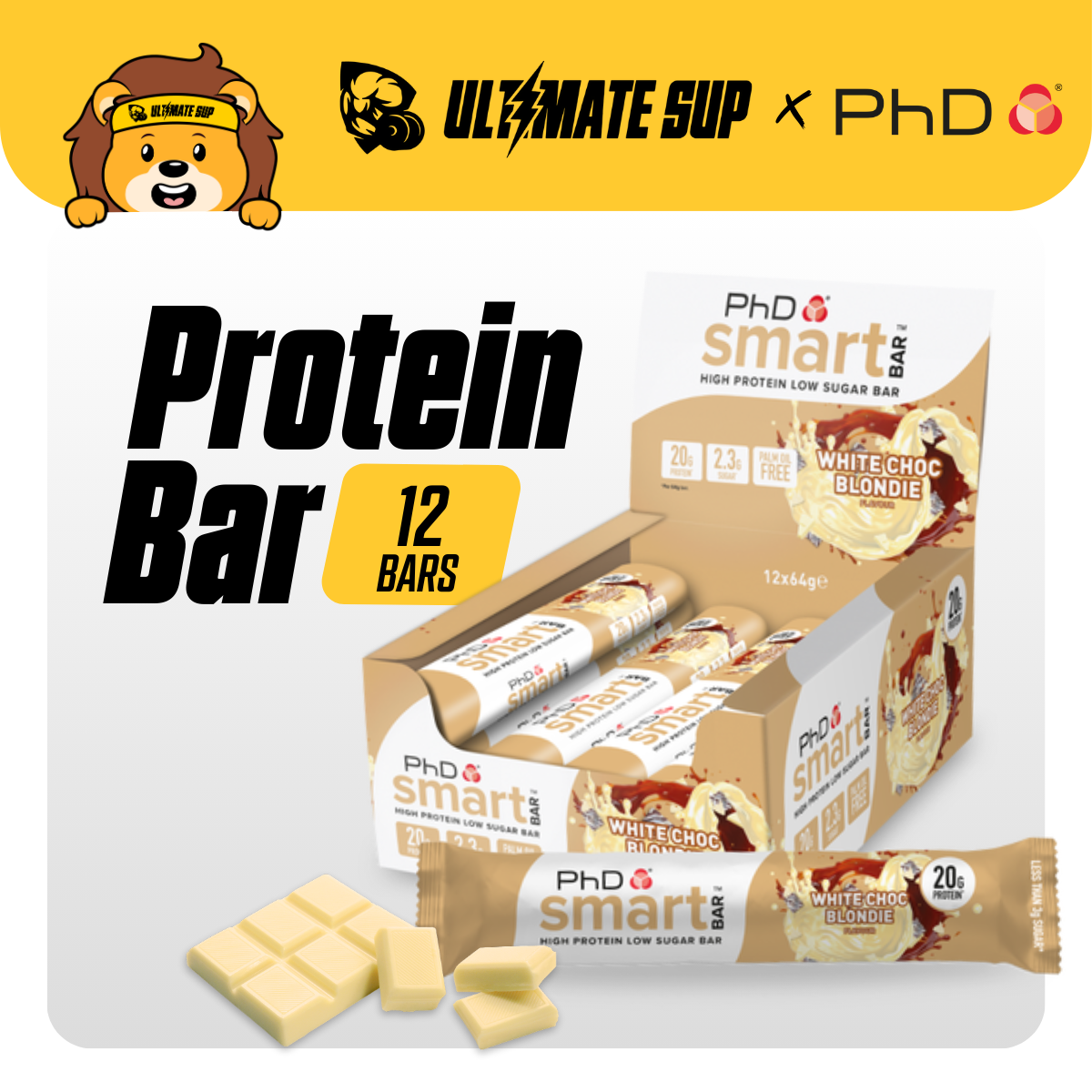 PHD Protein Bar, Intra workout, Protein snack, Healthy snack, Various ...