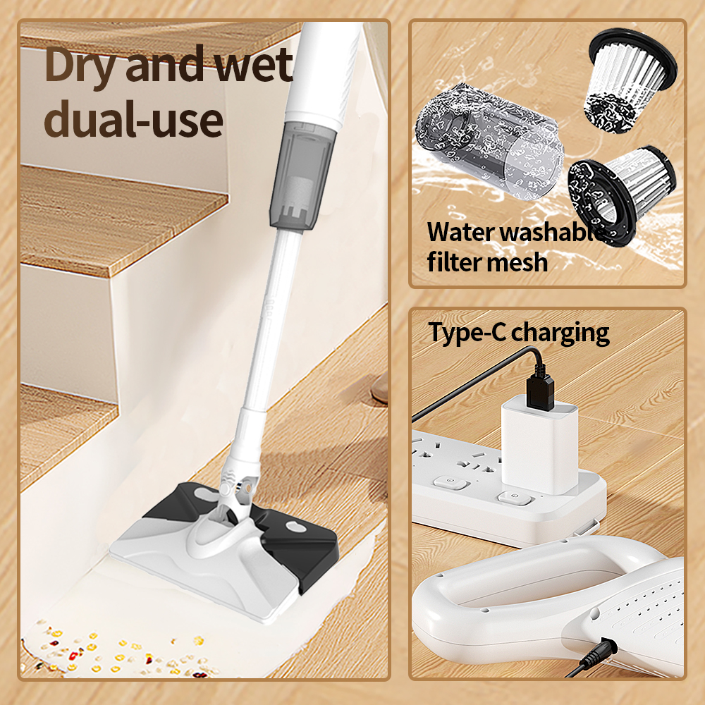JameMirs 85000Pa Mop Vacuum Cleaner Cordless Wet&Dry Vacuuming and ...
