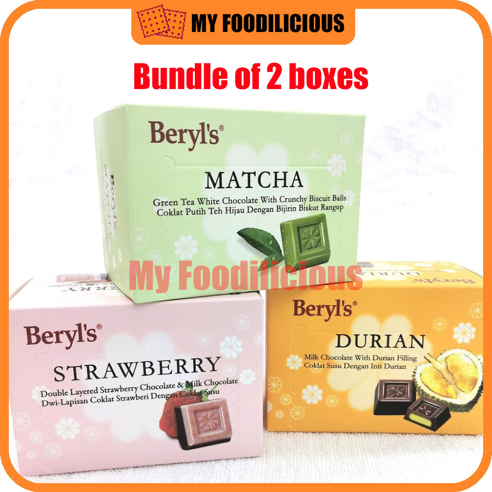Beryl''s Snow Flower Strawberry/Matcha Green Tea/Durian Chocolate 60g ...