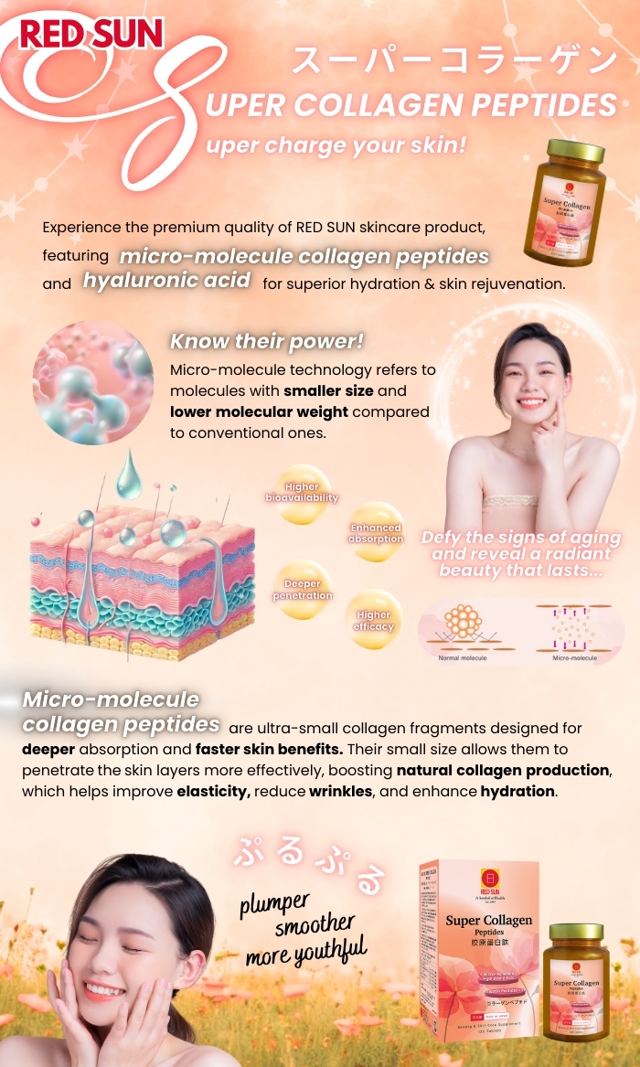RED SUN Super Collagen Peptides | Skin Health Fish-derived Micro ...