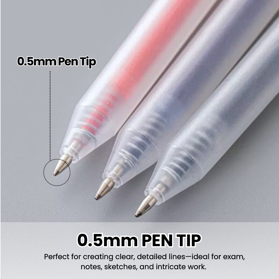 mixshop Ballpoint Gel Ink Pen 0.5mm, Gel Pen, Smooth Writing Tools ...