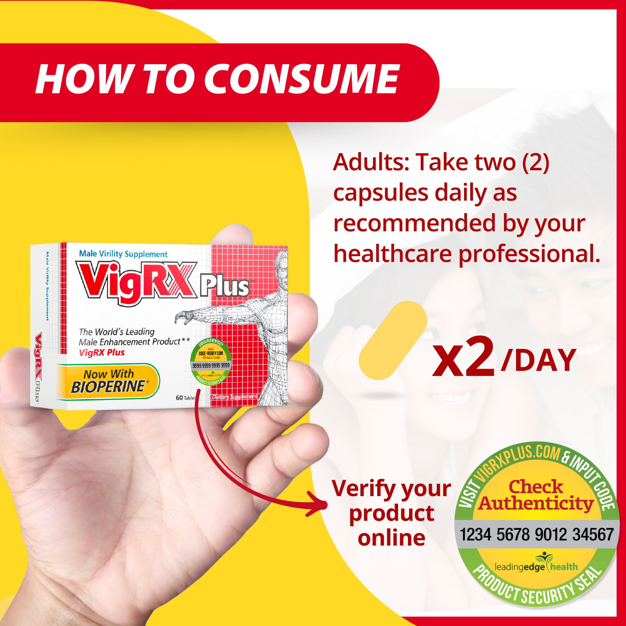 VigRX Plus Male Herbal Dietary Supplement Pills for Men by Official Leading Edge Health | Shopee ...