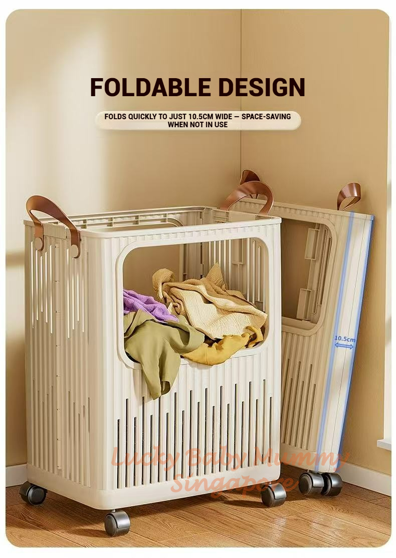 Foldable Clothes Basket / Stackable Large Capacity PP Basket / Hollow ...