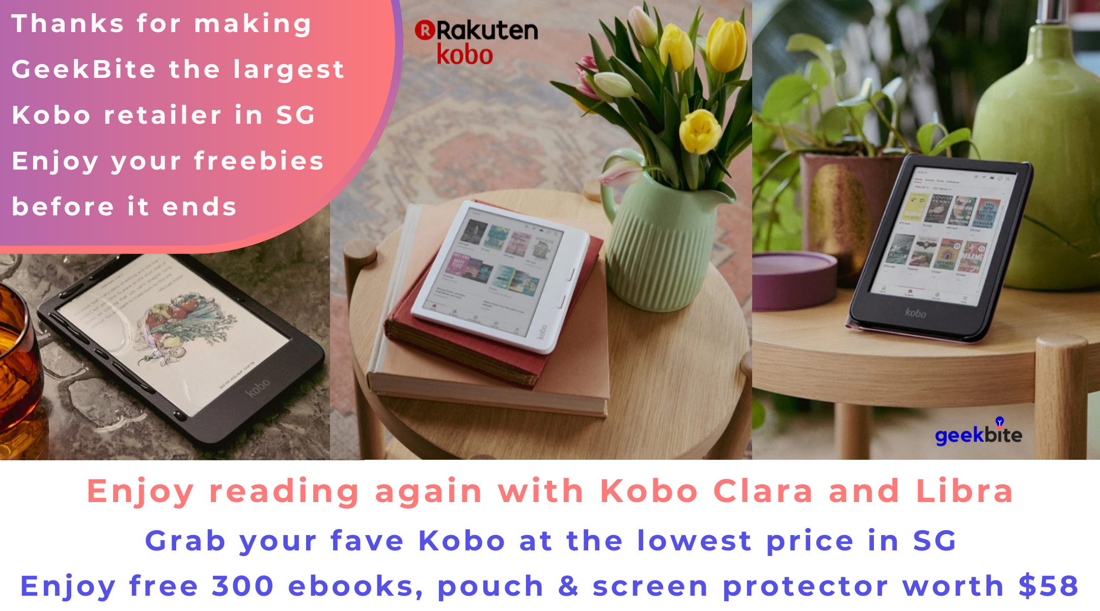 GeekBite Rakuten Kobo Clara BW/Color, Libra Color, Sage, Elipsa 2E ...