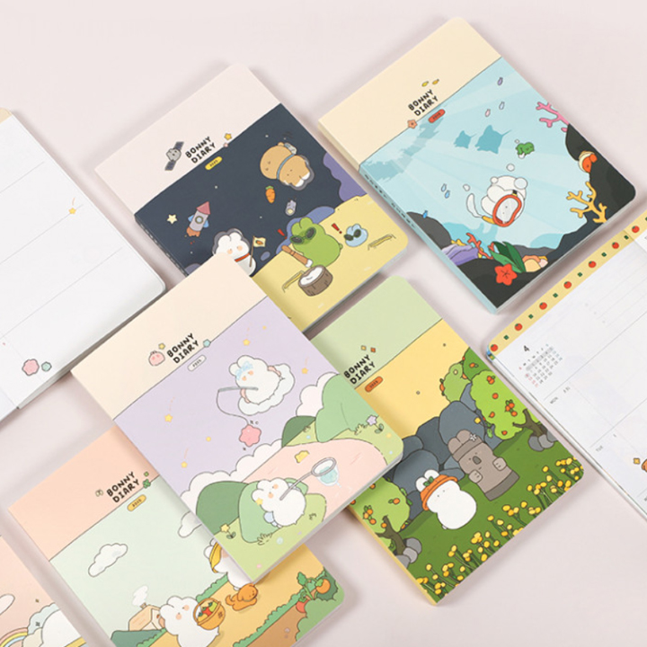 PLEPLE 2025 Bonny Diary Planner (PVC Cover) Cute Illustration Korean ...
