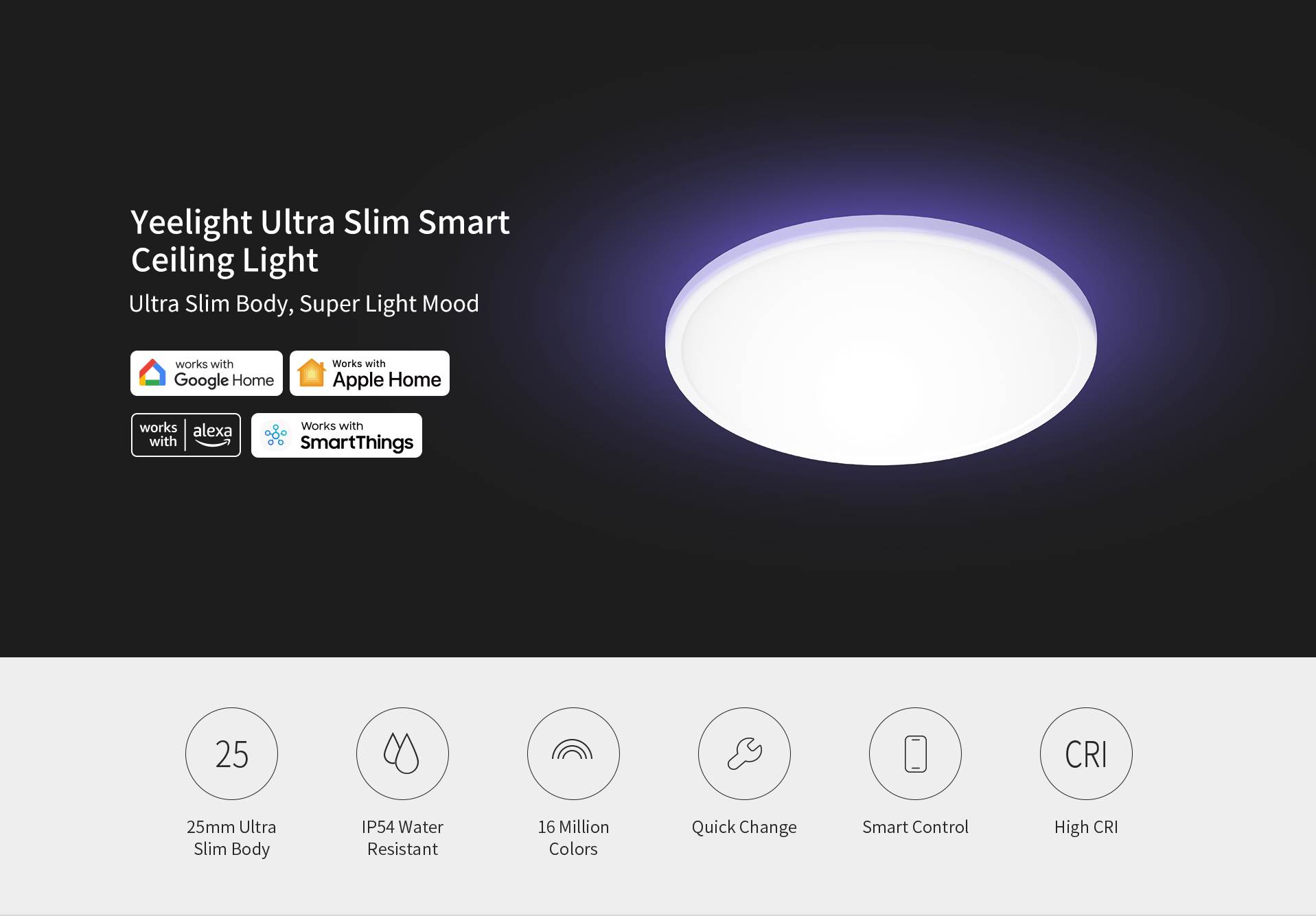 Yeelight Comet Ultra Slim Ceiling Light 18W/21W/24W with Ambient ...