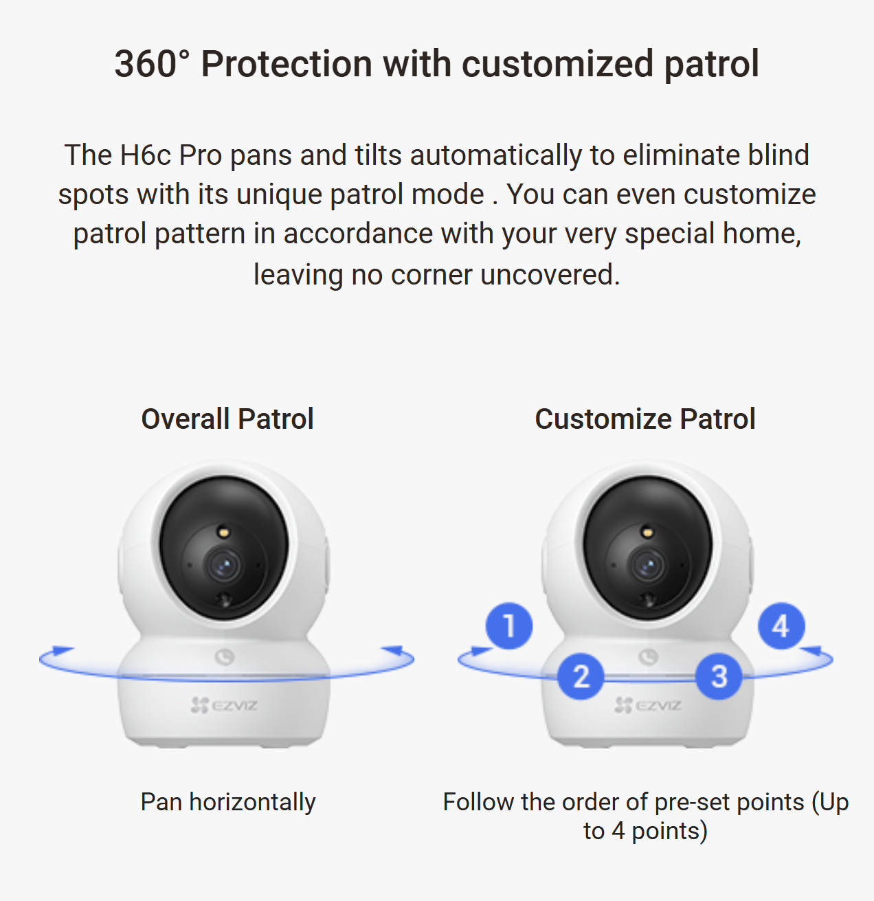 EZVIZ H6c Pro 2MP 3MP 4MP 5MP Indoor WiFi Pan Tilt Camera Smart Home ...