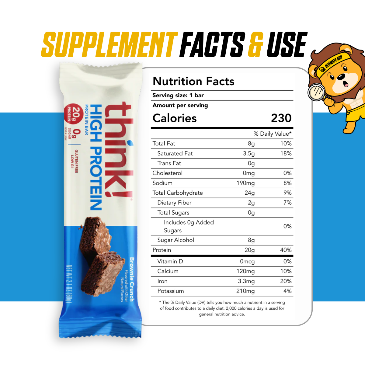 Think !, Think Protein Bar, High Protein Bar, Protein+ 150 Calorie Bars ...