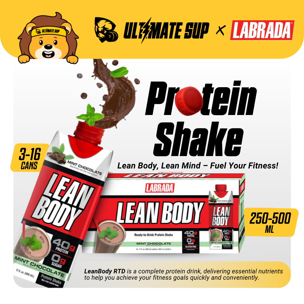 Labrada, Lean Body Ready-to-Drink Protein Shake, Support Lean Muscle ...