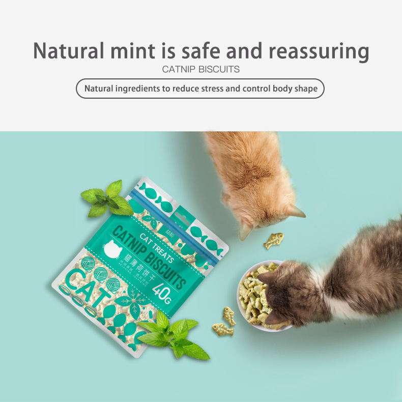 (Pet Time) Catnip Snack Cookies Catnip Biscuits Promote Digestion ...