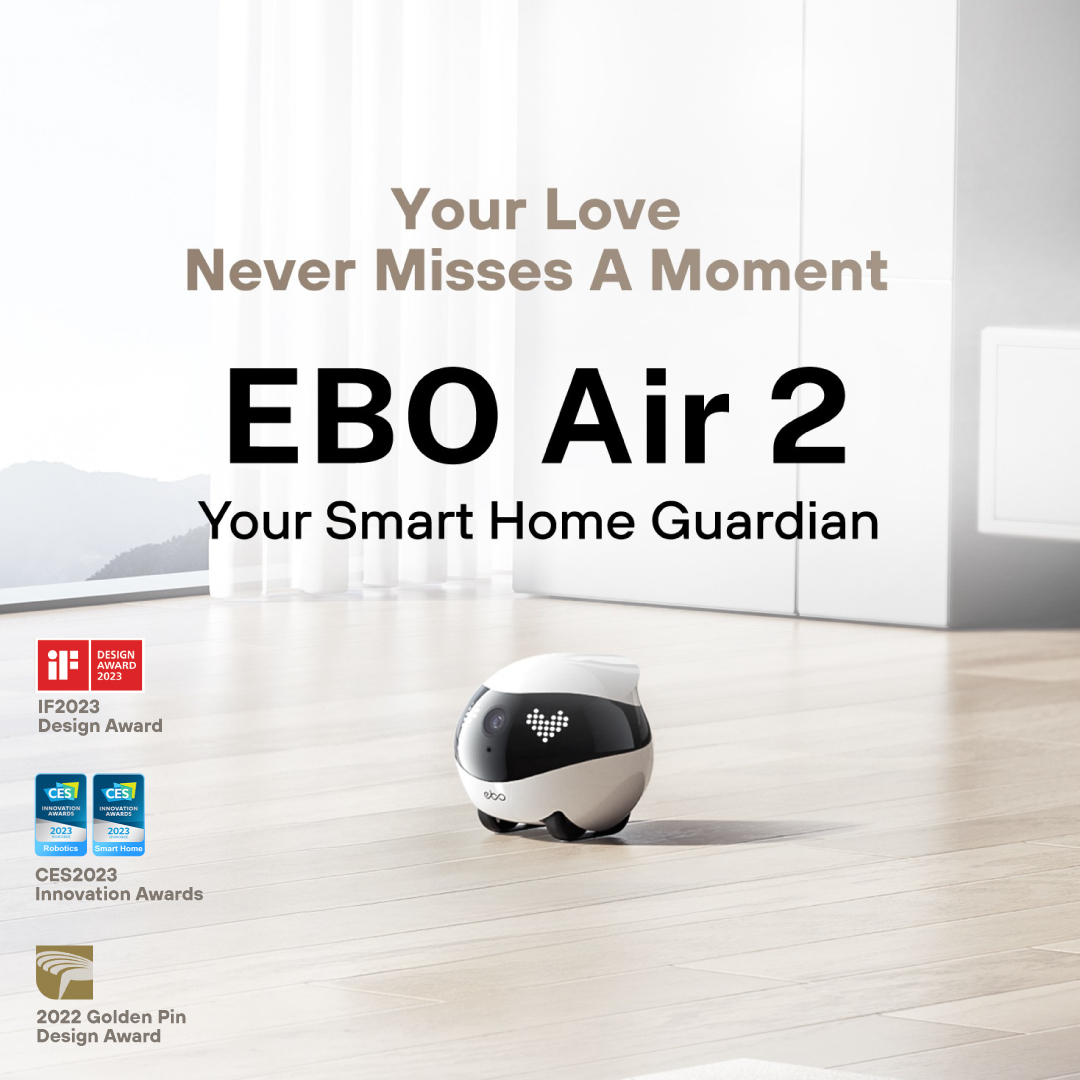[Official Store] Enabot EBO Air 2 Movable CCTV Camera | 2K | Night ...