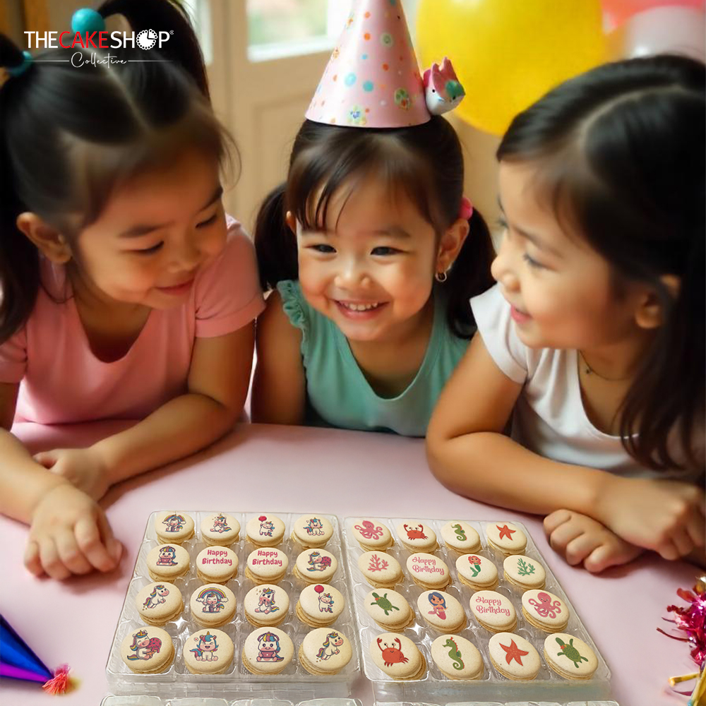 The Cake Shop | MCP05 MineCraft Party 16 pcs | Printed Macaroon ...