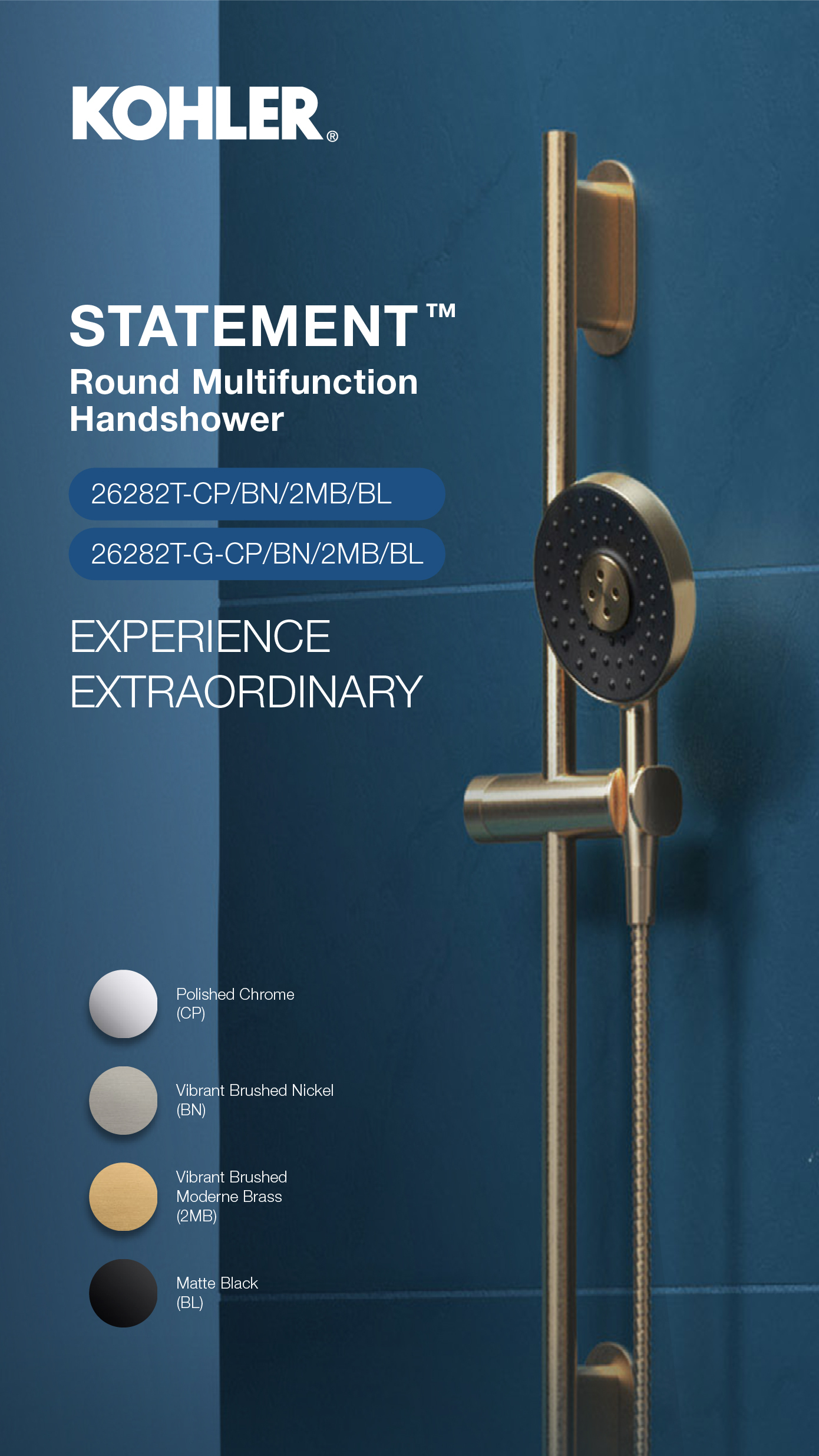 KOHLER Statement Oblong Multifunction Handshower, Polished Chrome K ...
