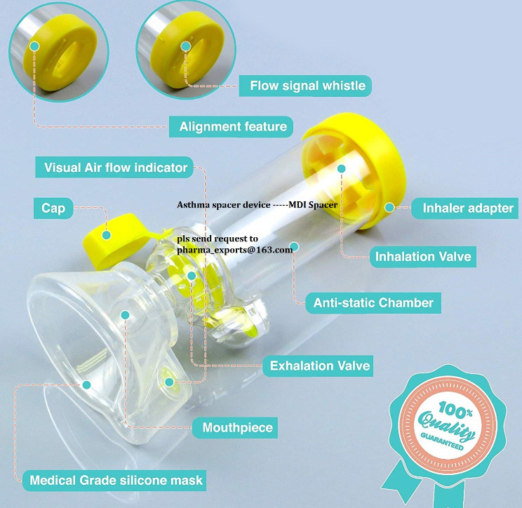 【SG】Silicone Kids Asthma Inhaler Spacer Device Aerosol Cabin For ...