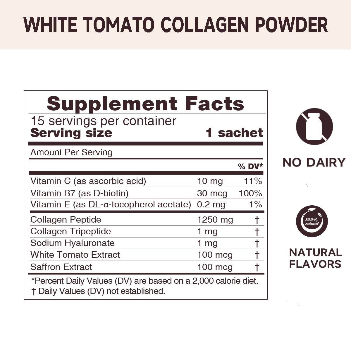 【In Stock】Nature's Key Brightening White Tomato Collagen Powder Tomato ...