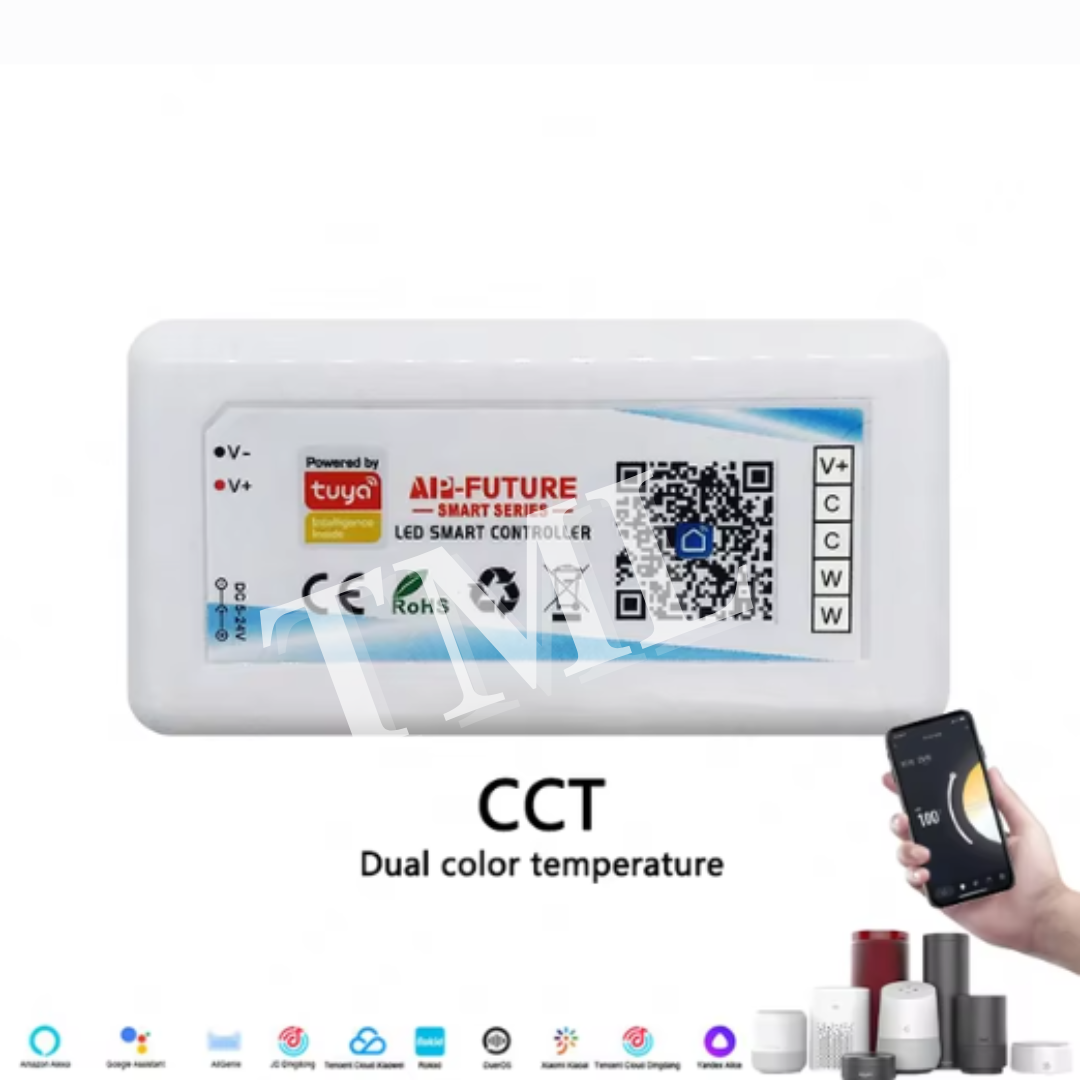 LED Strip Light Smart Controller Wifi Tuya CCT RGBCCT 12V 24V | Shopee Singapore