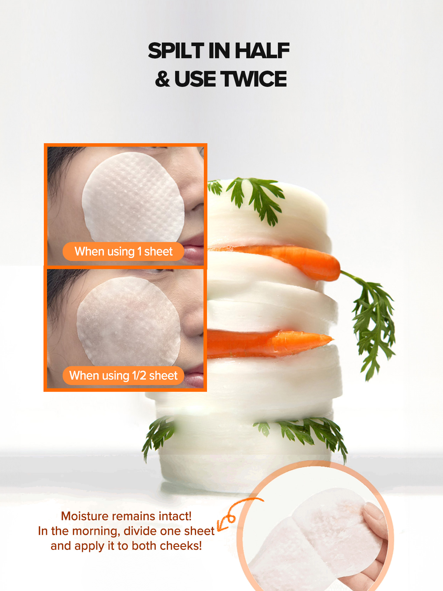 [SKINFOOD Official] Carrot Carotene Calming Water Pad 60ea / Redness ...