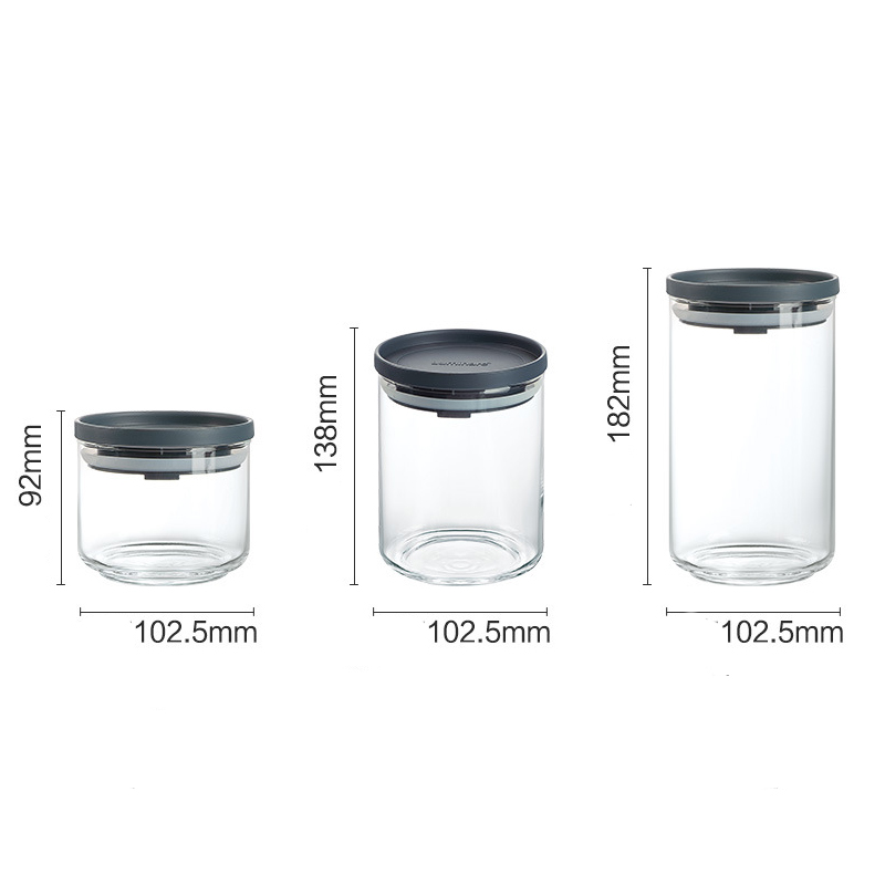 Luminarc Ballet Pot Jar / Glass Jar / Stackable Jar | Shopee Singapore