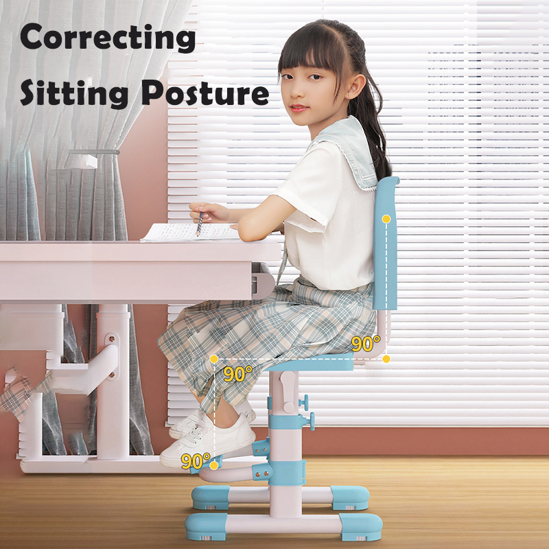Study Chair for Kids Adjustable Backrest Writing Chair Household ...