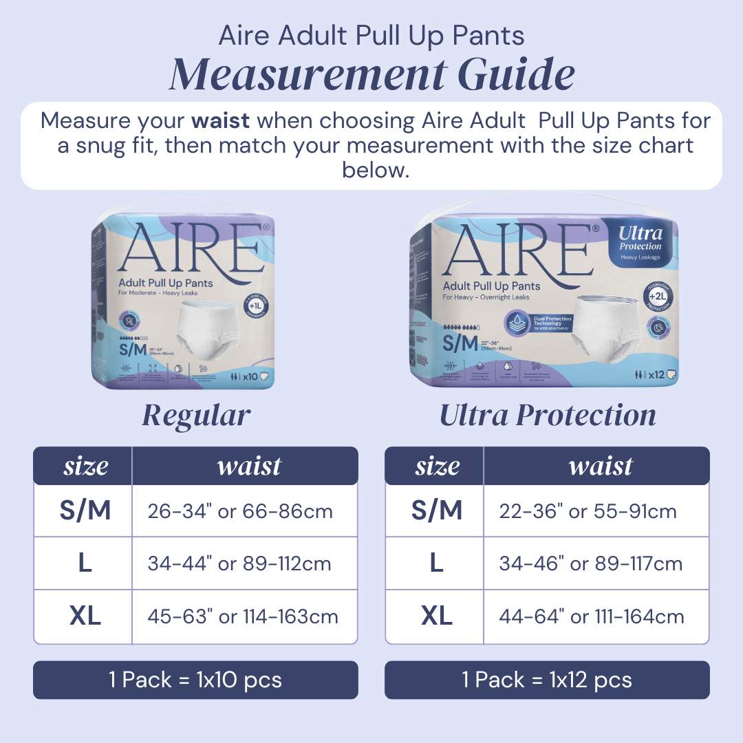 Aire Ultra Protection Adult Diaper Pull Up Pants - Size XL (1X12 pcs ...