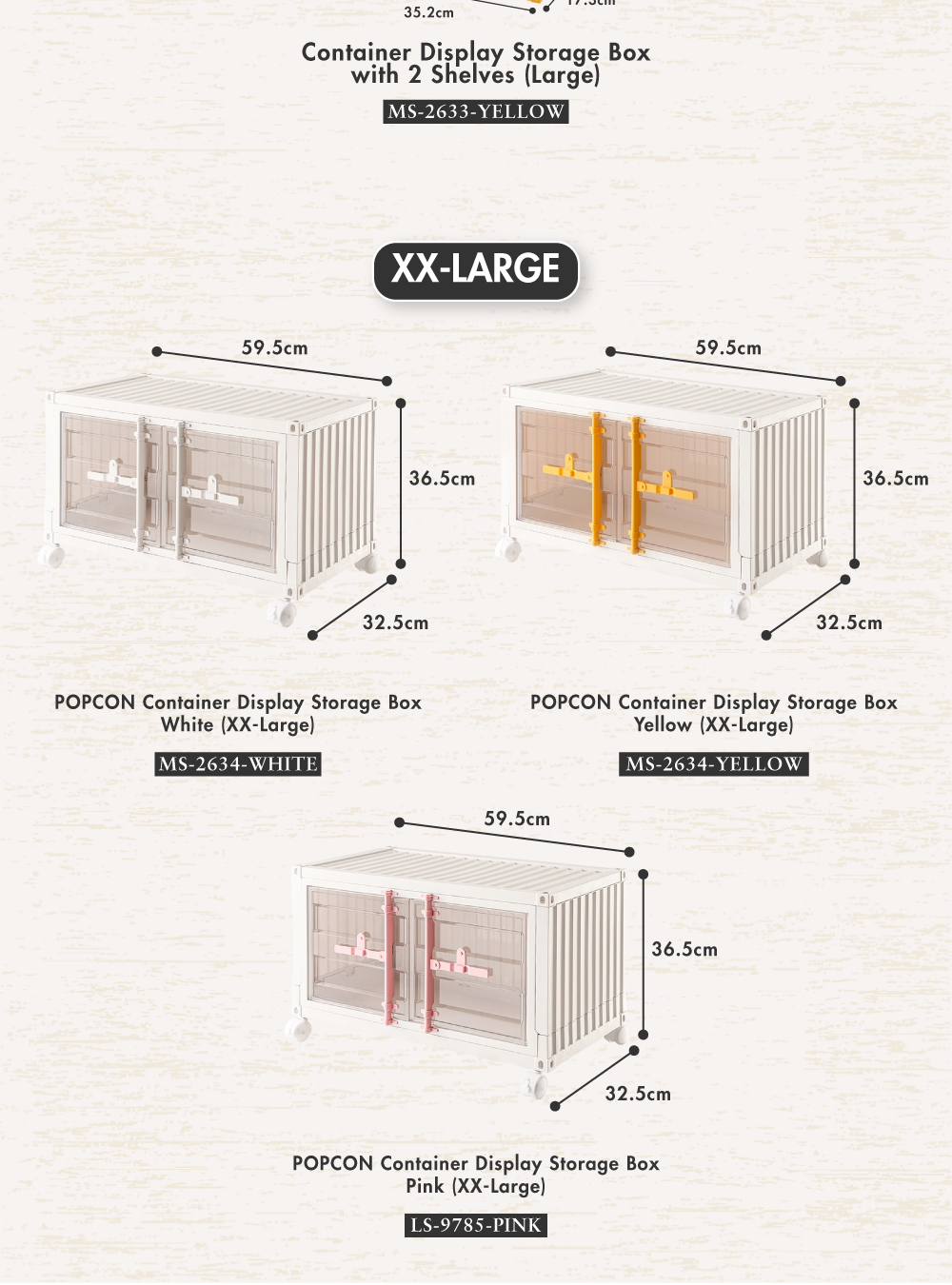 HOUZE - POPCON - S | M | L | XXL Popmart Container Display Box w Shelf ...