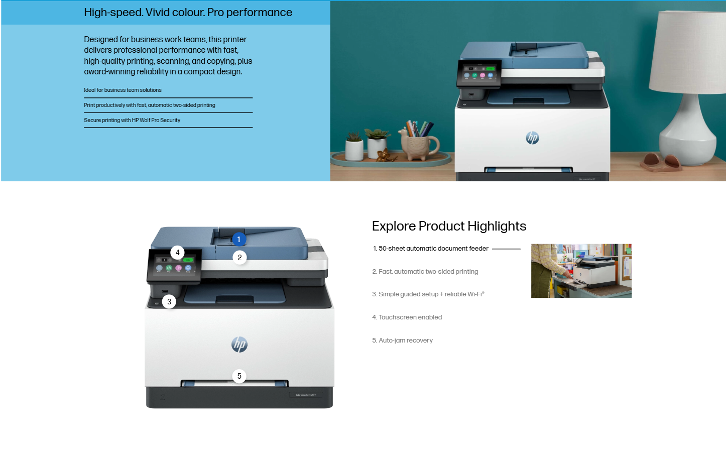 HP Color LaserJet Pro MFP 3303sdw Printer | A4 | Wi-Fi, USB, Ethernet ...