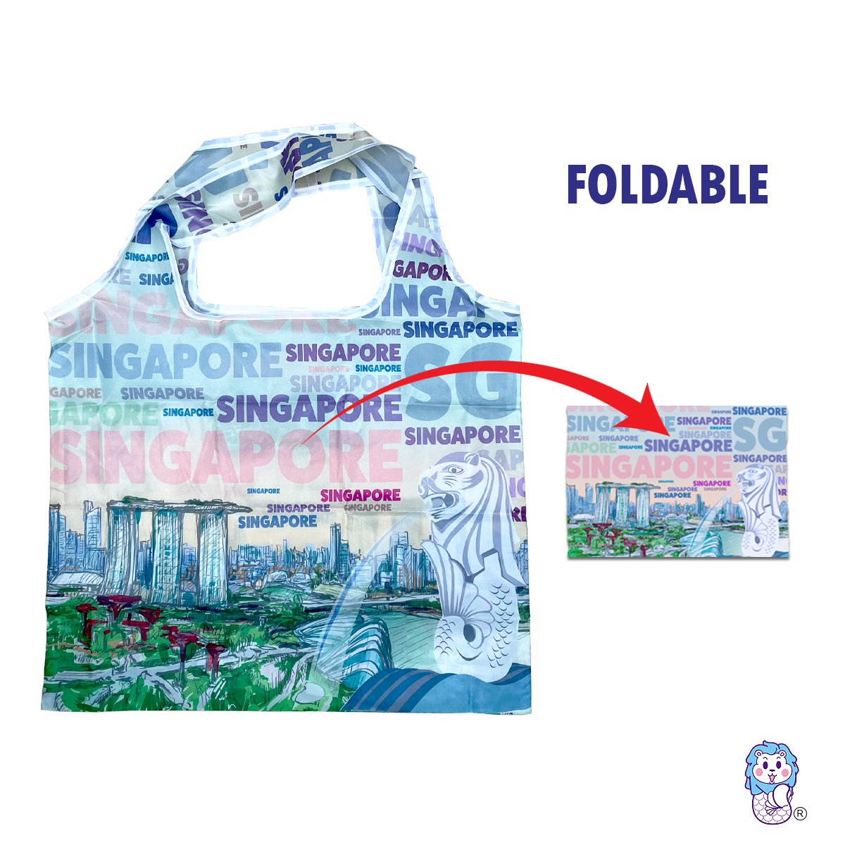 [SG Ready Stock] Foldable Shopping Recycle Bag*Travel/Grocery Tote Bag ...