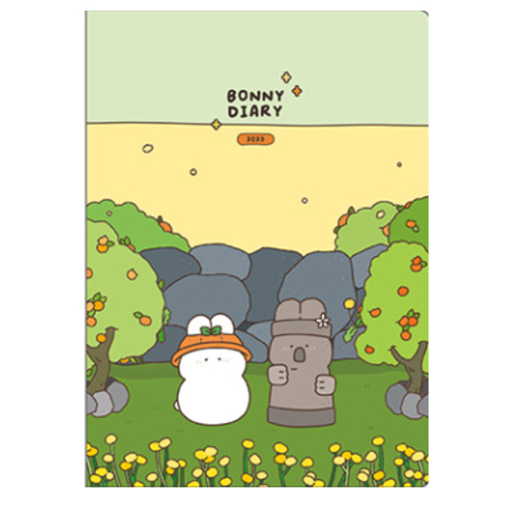 PLEPLE 2025 Bonny Diary Planner (PVC Cover) Cute Illustration Korean ...