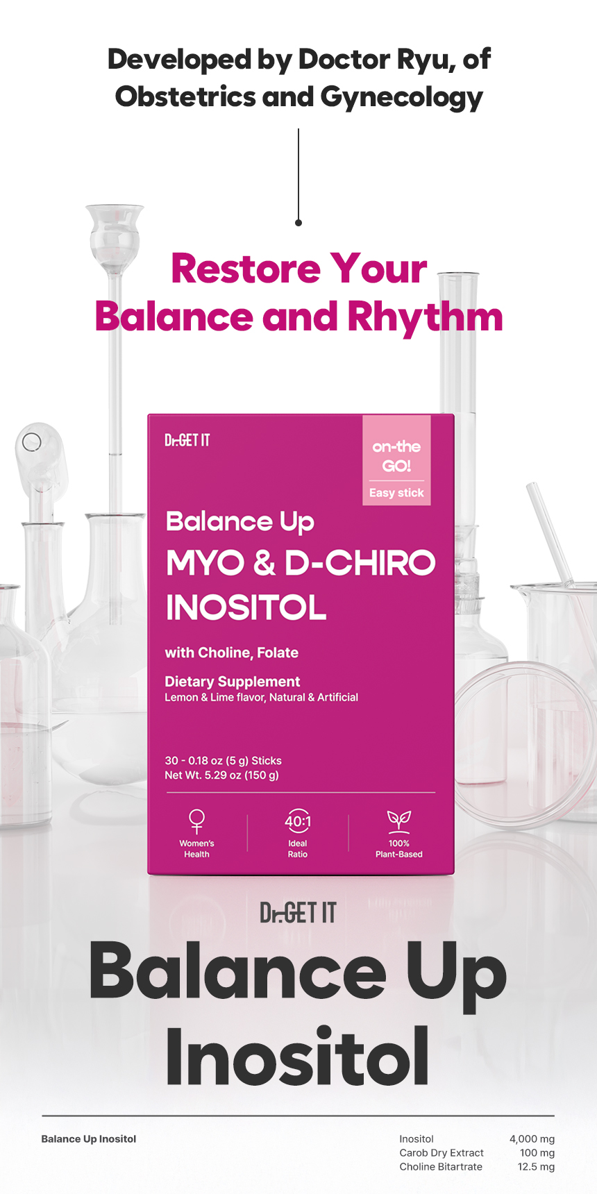 Dr. GET IT Balance Up Inositol Essential Supplement for Appetite ...
