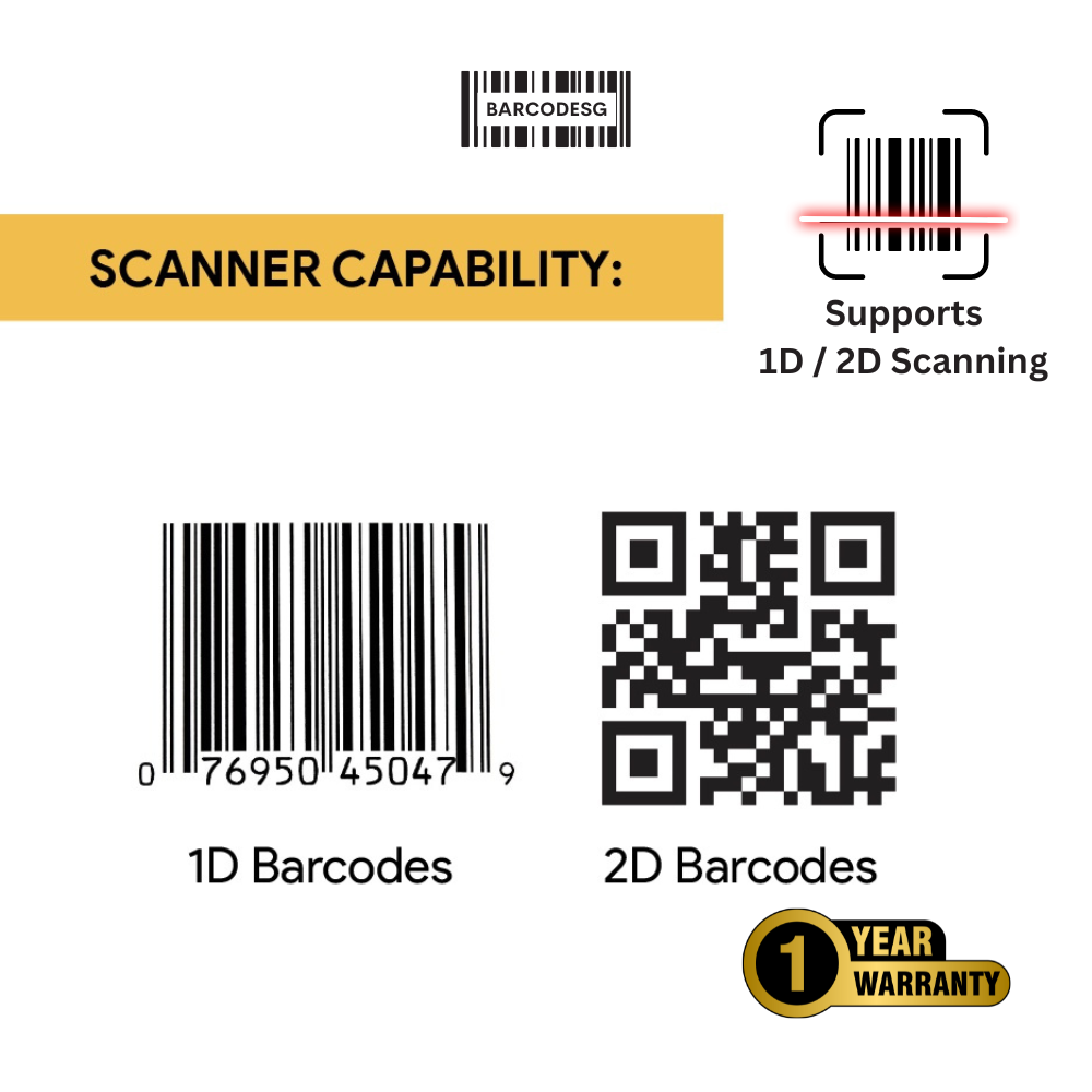 ALL ID BT323A 2D USB+Bluetooth Barcode Scanner | 300 Scans/s | 8 Hr ...