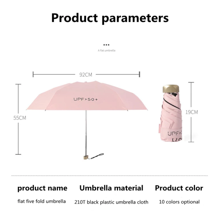 Mini Umbrella Folding Umbrellas Small Pocket Sunny lightweight UV ...