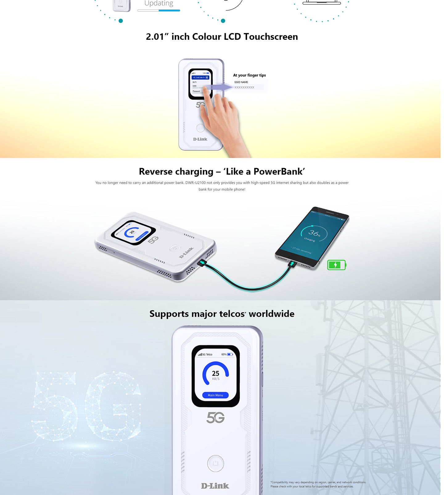 D-Link DWR-U2100 5G Wi-Fi 6 Mobile Hotspot | Shopee Singapore